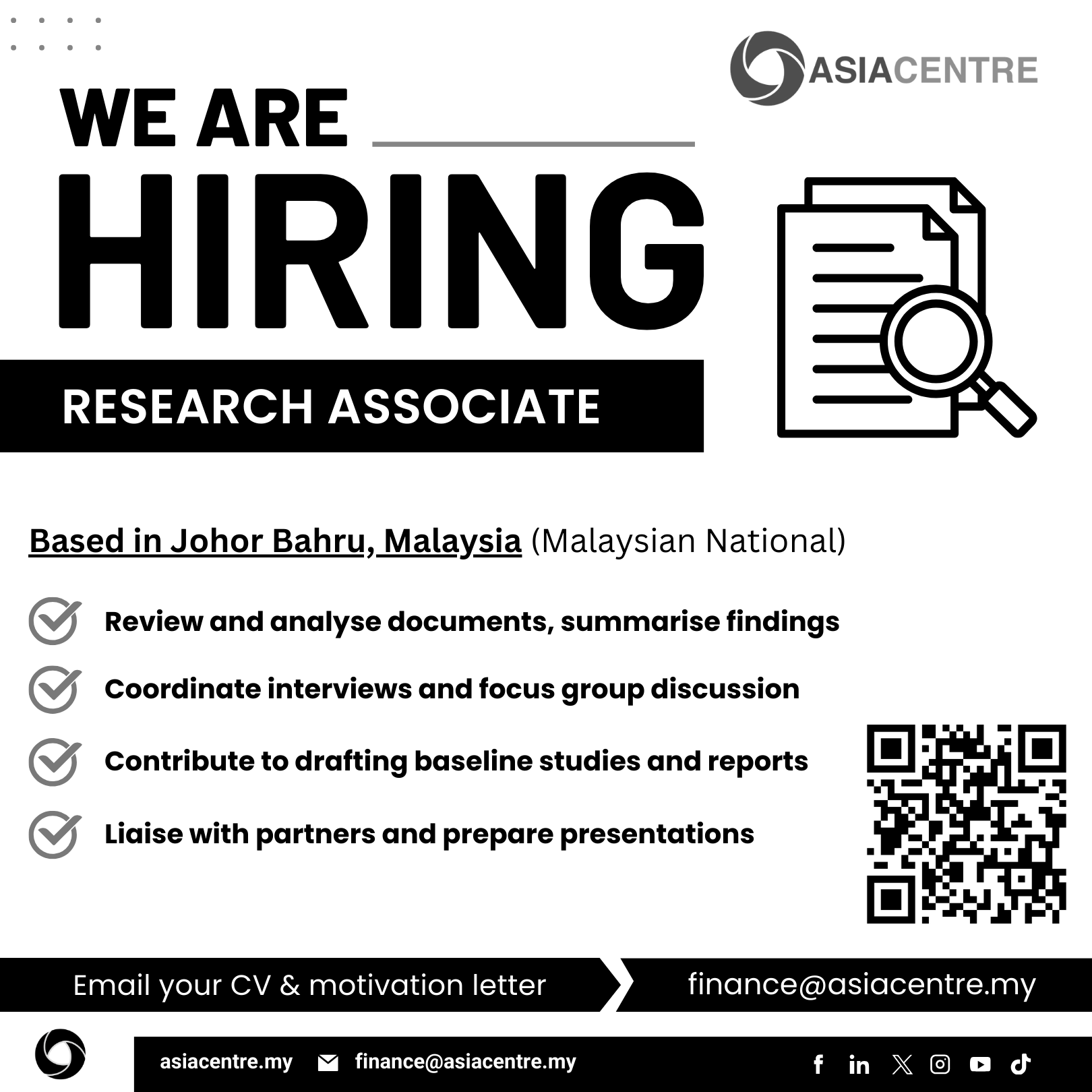 Research Associate - Asia Centre